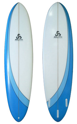 Blue Swoosh Hybrid Funboard Surfboard